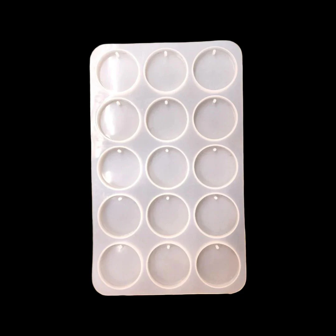 2'' inch keychain Round 15 cavity mould - happyeverydayproducts.com